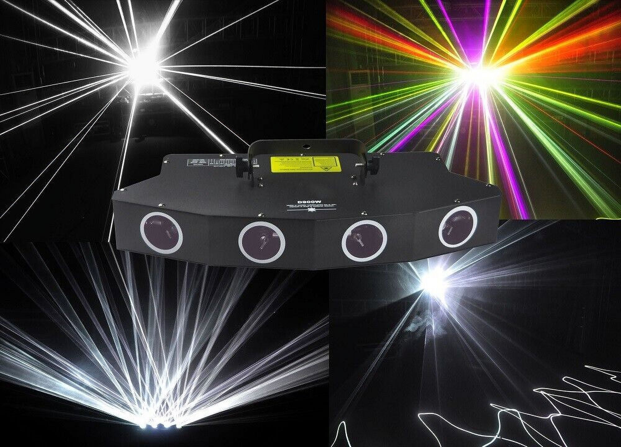 2-Count 250MW White Laser Projector 4-Lens RGBW Laser Beam Stage Light ...