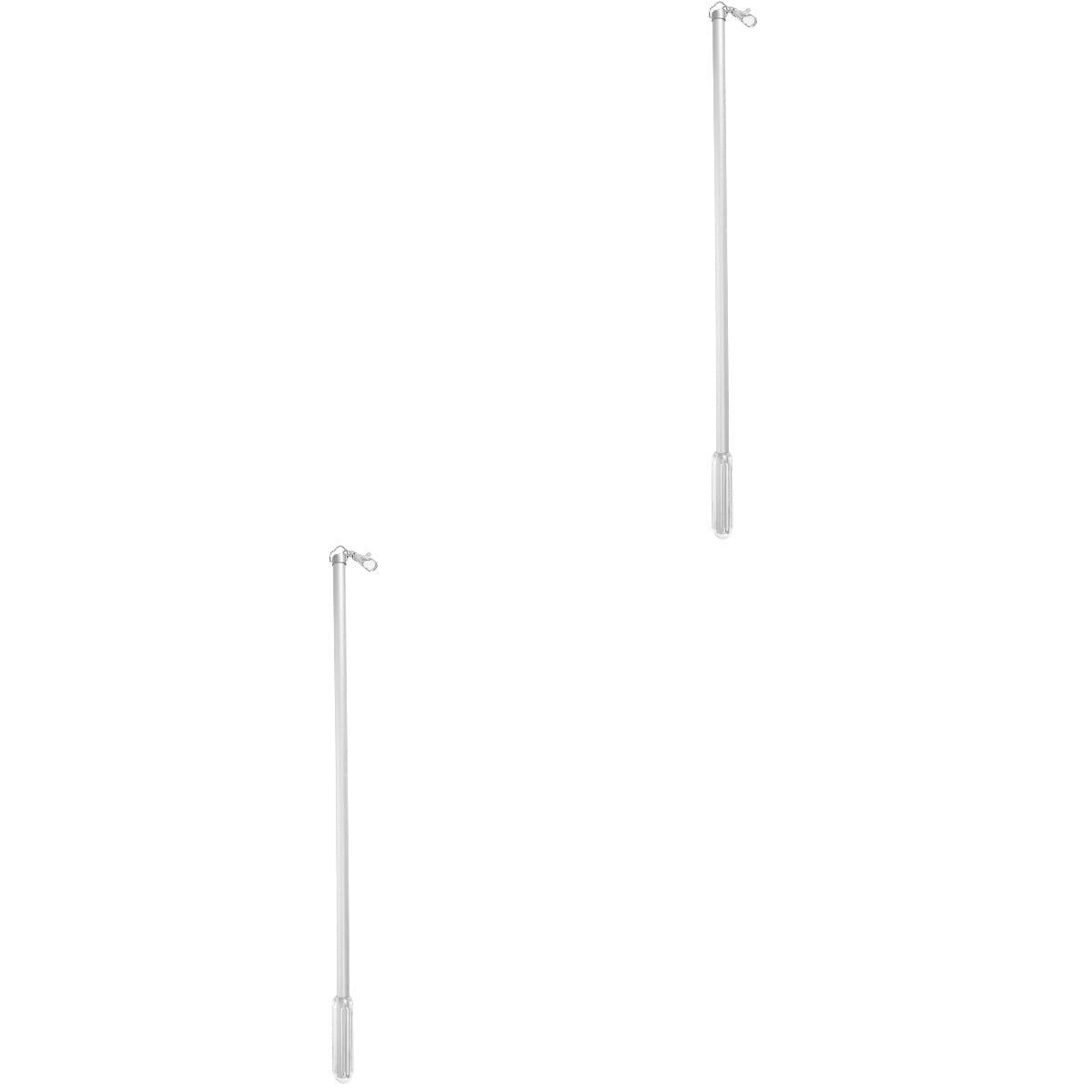 2 Count 50cm Aluminum Alloy Curtain Track Roman Rod Manual Push and ...