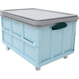 2 Count 60 Gallon Storage Container Garbage Can Trunk Shopping Blue ...