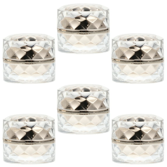 2 Count Acrylic Cream Box Jars .jar Glass Lid Long-lasting Containers ...