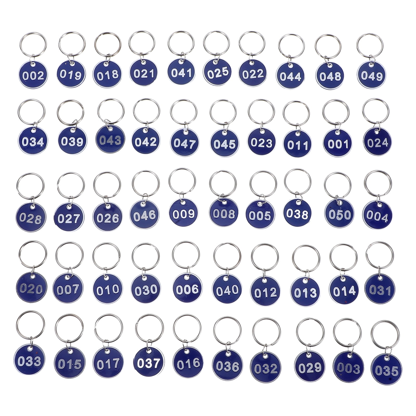 2 Count Aluminium Numbered Key Tags Luggage Tags Key Ring Labels 3X3cm ...