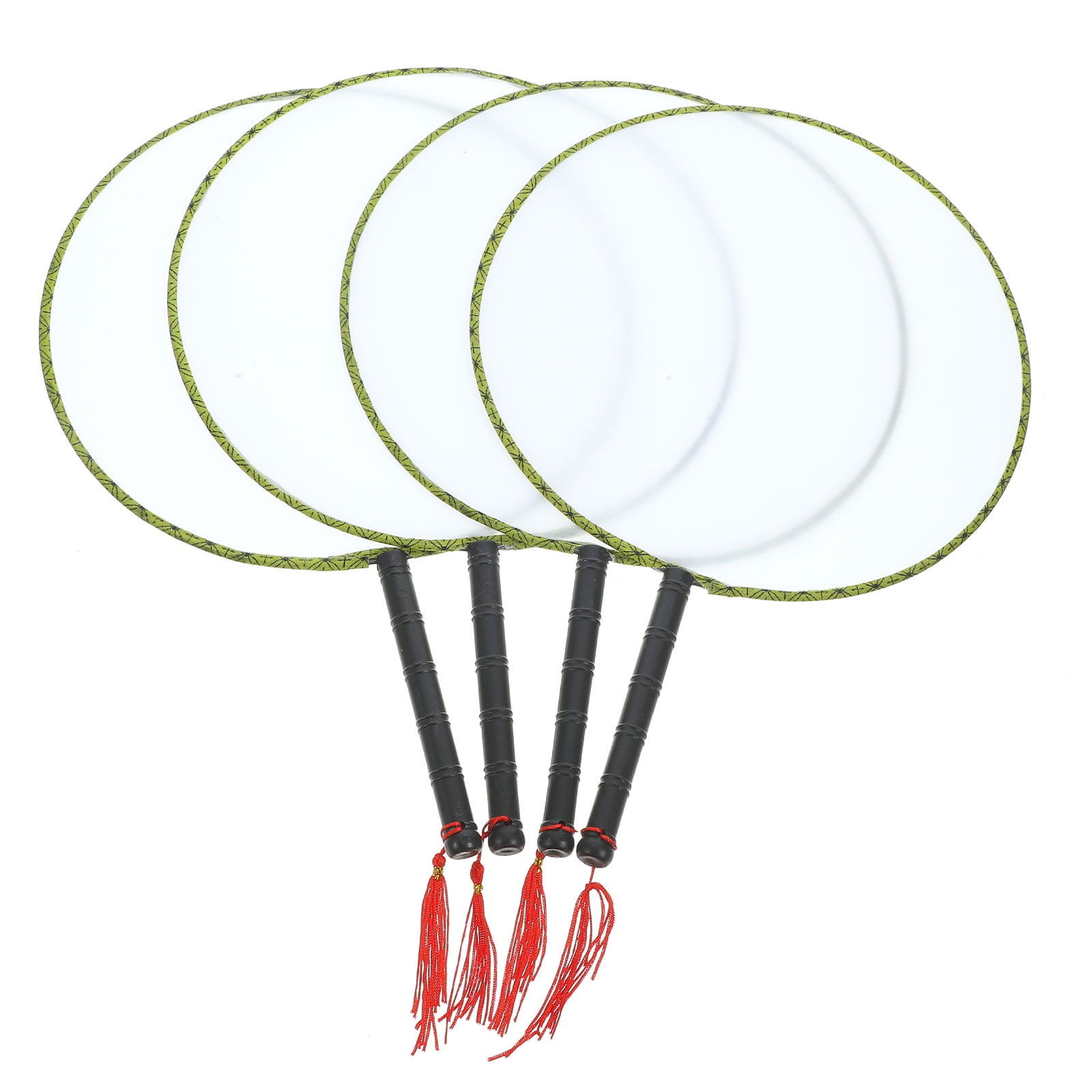 2 Count Art Painting Fan White Hand Foldable Blank Paper Fans Child ...