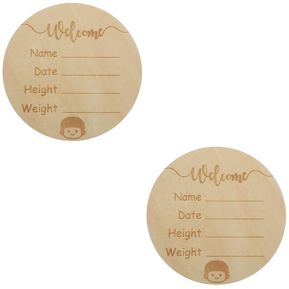 2 Count Baby Name Signs for Nursery Newborn Birth Announcement Welcome ...