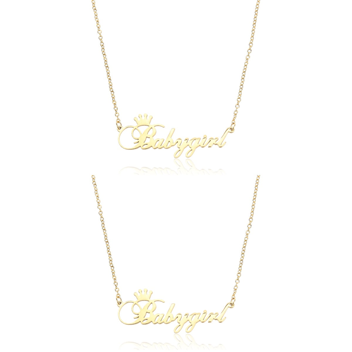 2 Count Babygirl Necklace Gifts A Necklace Neck Chain Necklace Gift Chains Necklace for Girls Baby Girl Walmart Business Supplies