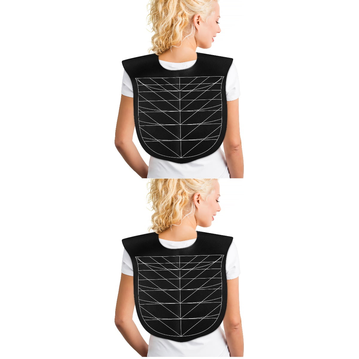 2 Count Barber Cape Designer Hair Cutting Collar Haircut Guide Tool ...