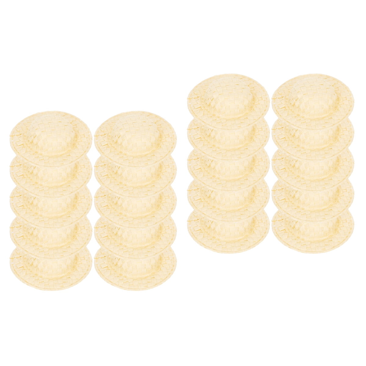 2 Count Beige Hat Woven Paper Mini Hats Dollhouse Decoration - Walmart.com