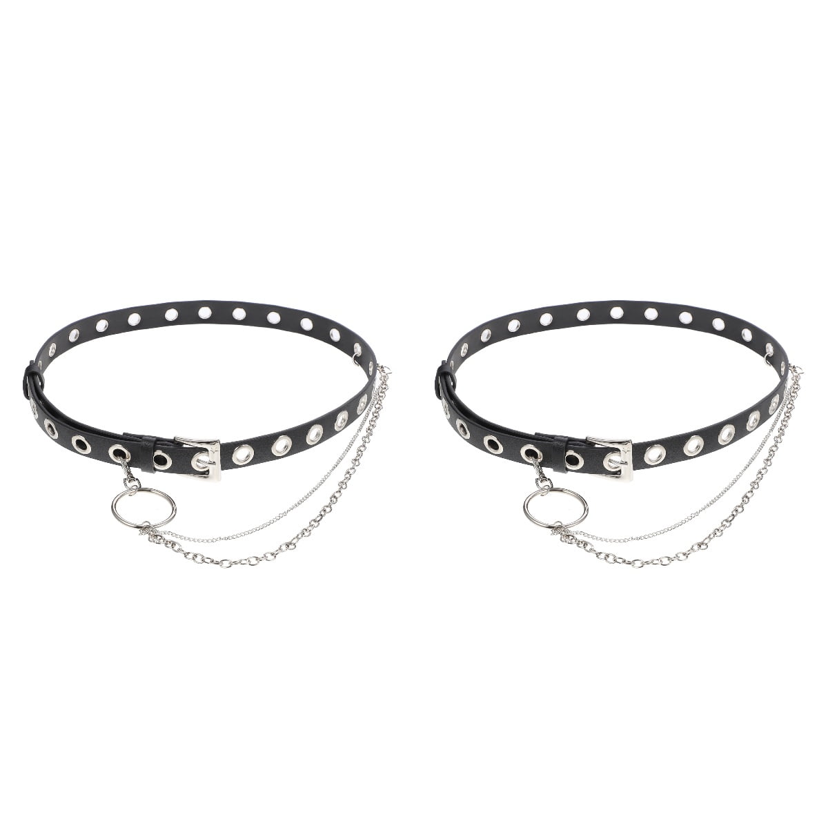 2 Count Belt Corset Women's Belts for Jeans Waist Chain Chains Grommet ...