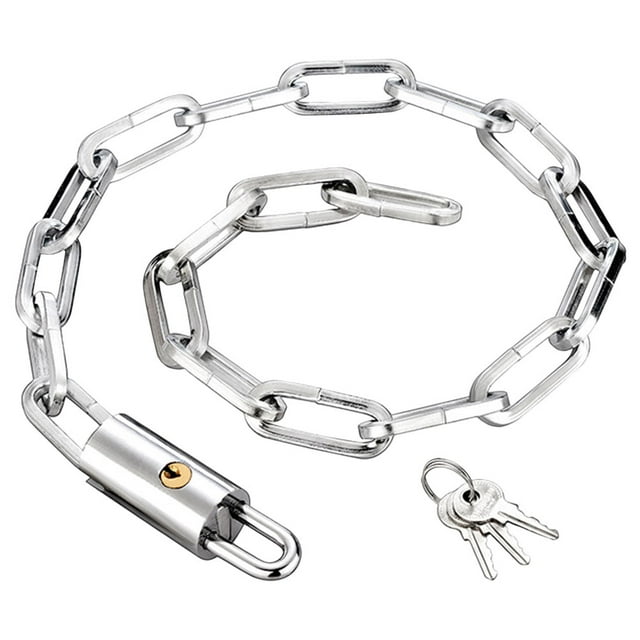 2 Count Bicycle Locks Heavy Duty Anti Theft Chain Silver - Walmart.com