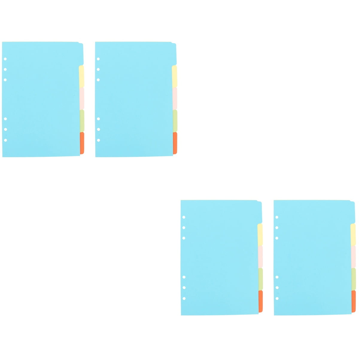 2 Count Binder Dividers Pastel File with Tabs Colored Pages A5 ...