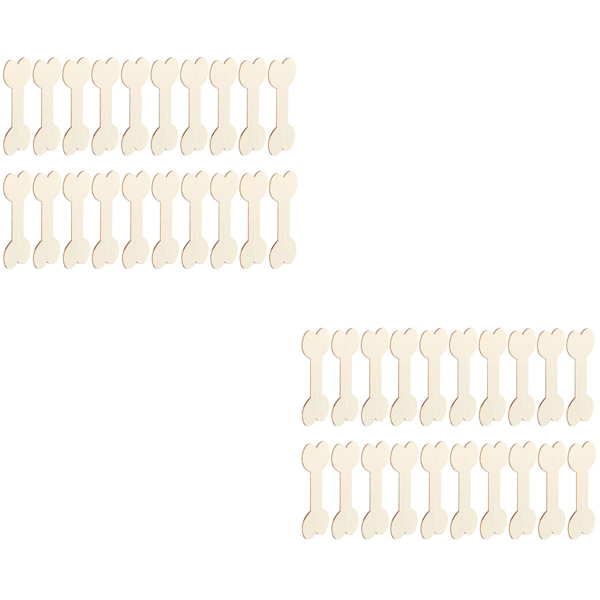2 Count Bone Shape Wood Tags Engraved for Pets Child - Walmart.com