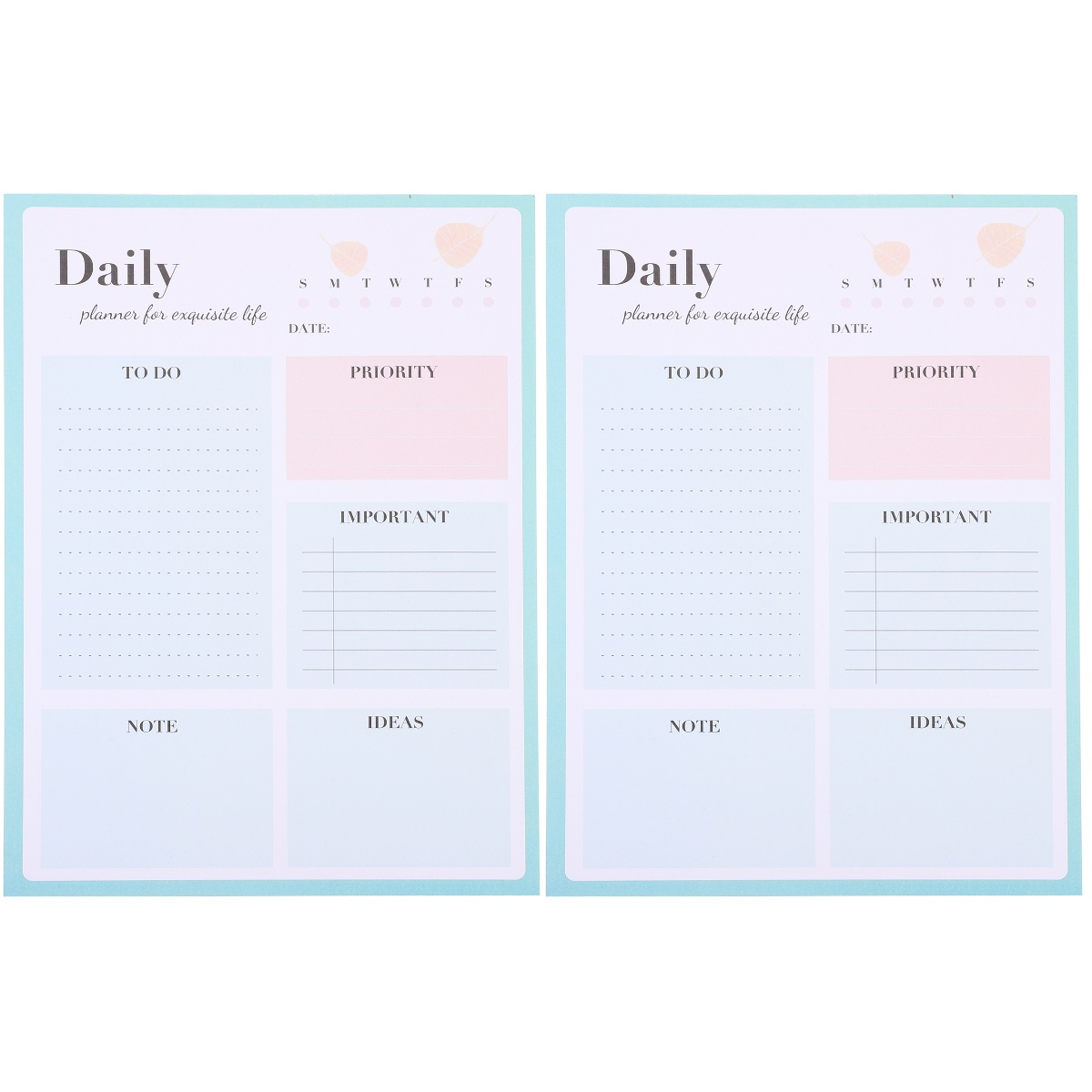 2 Count Budget Daily Planner Stand Notebook Green Notepad Work ...