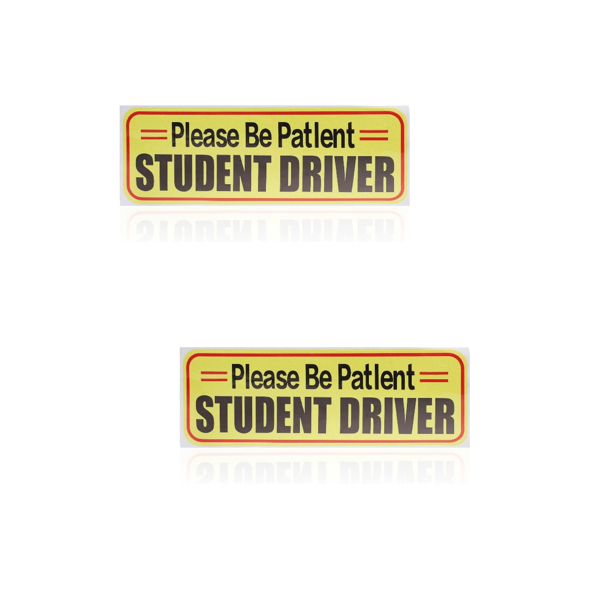 2 Count Bumper Safety Reflective Car Stickers Strong Warning Effect ...