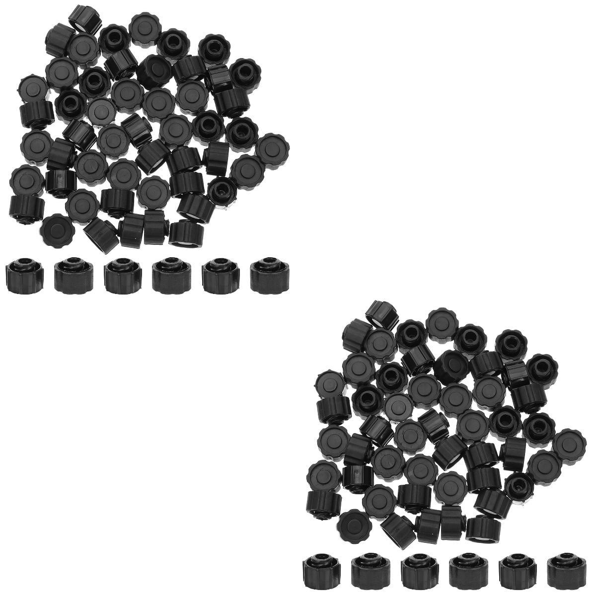 2 Count Caulking Tube Syringe Plug Syringe Hygiene 1X1CM Black ...