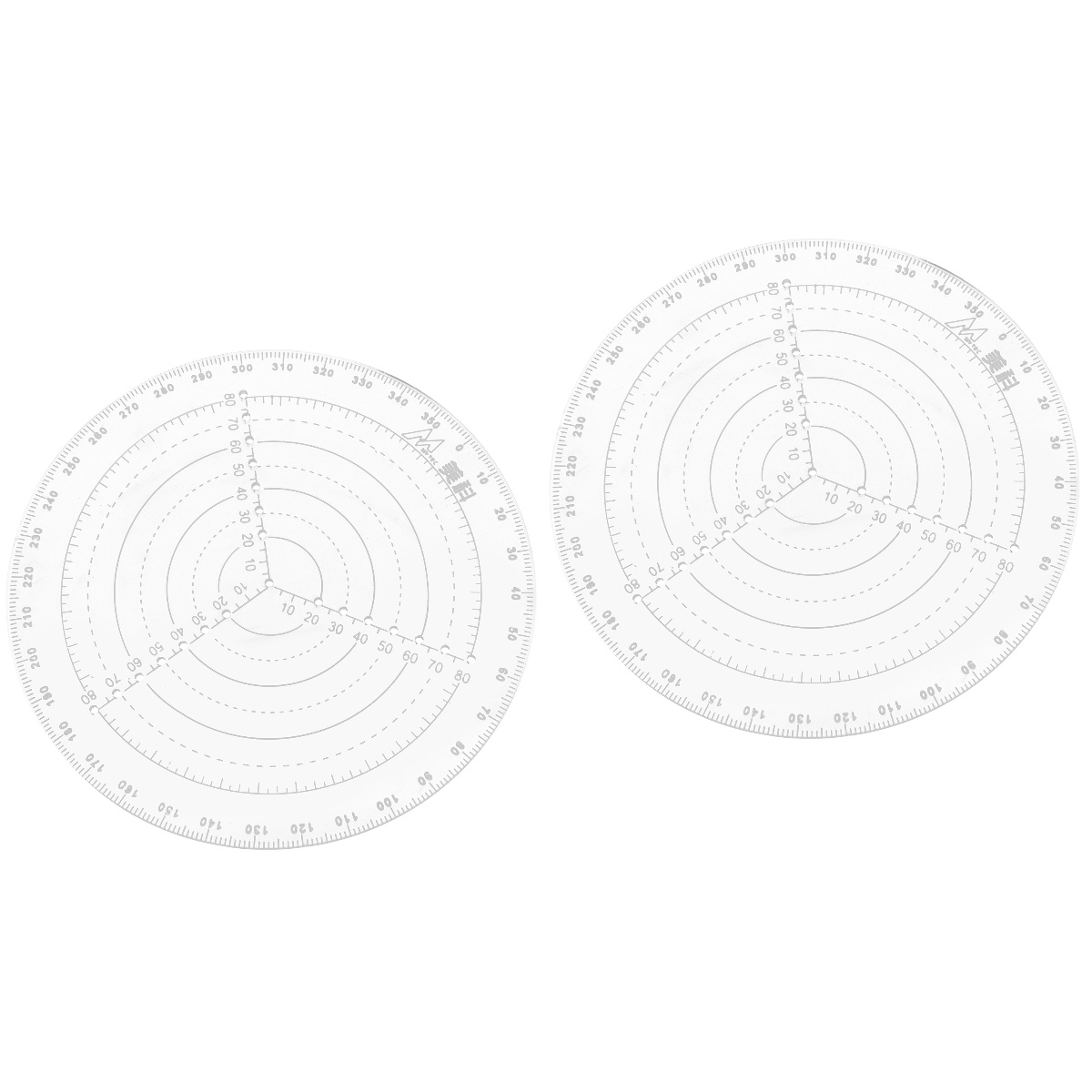 2 Count Circle Mold Centering Ruler Drawing Tool Marked Work - Walmart.com