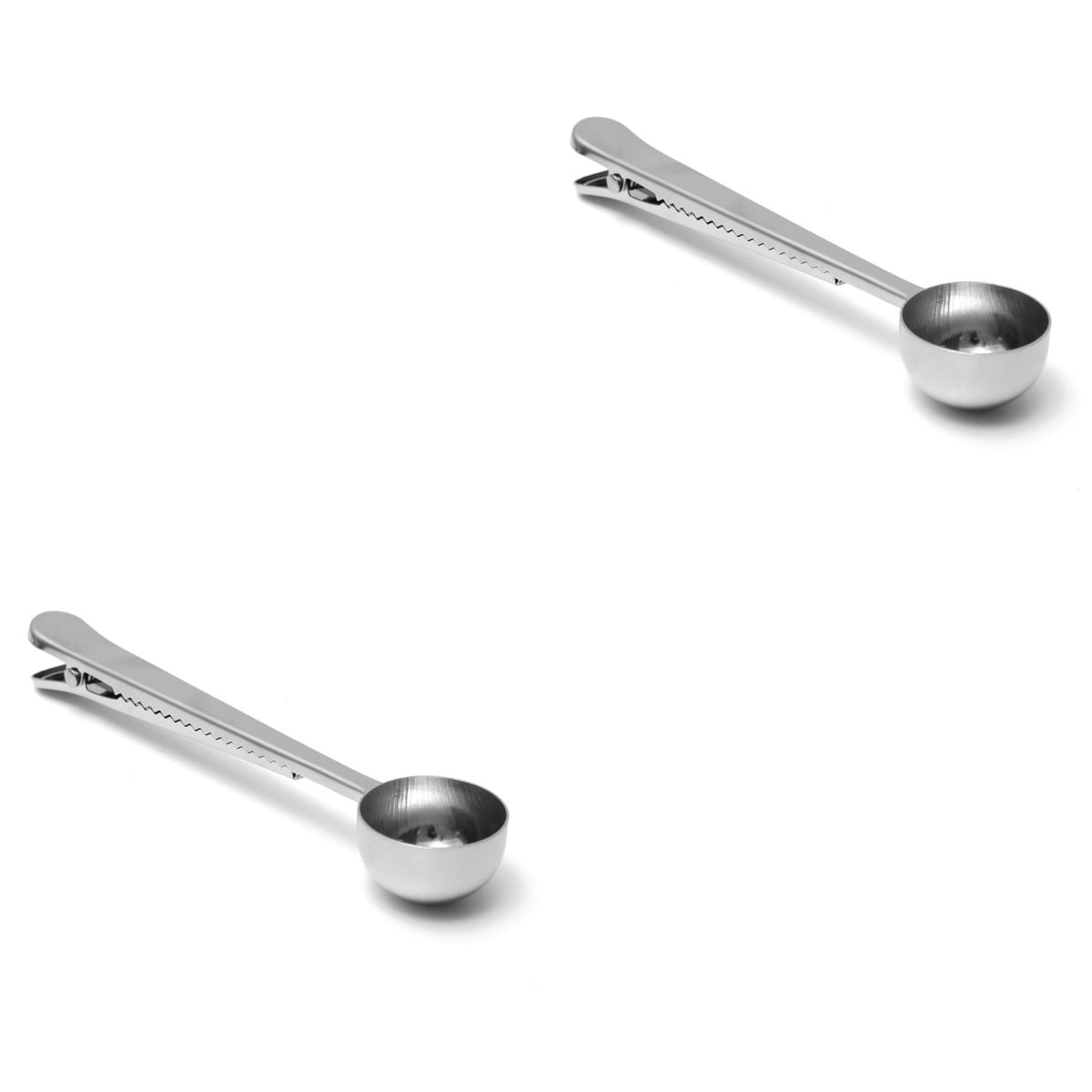 2 Count Coffee Measure Spoon Stainless Steel Teaspoons Cooking ...