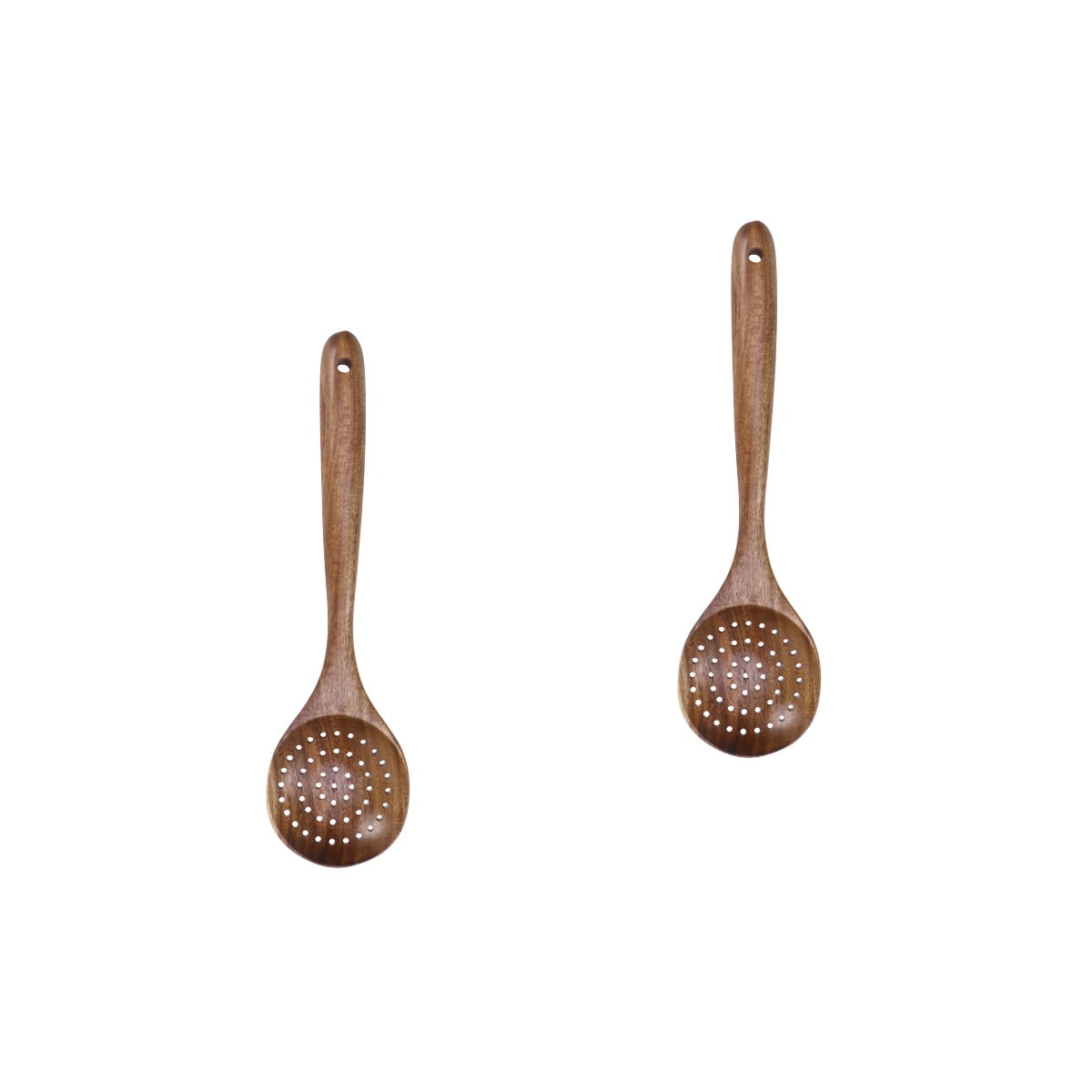 2 Count Colander Ladle Teak Kitchen Utensils Spatula Cooking Tools ...