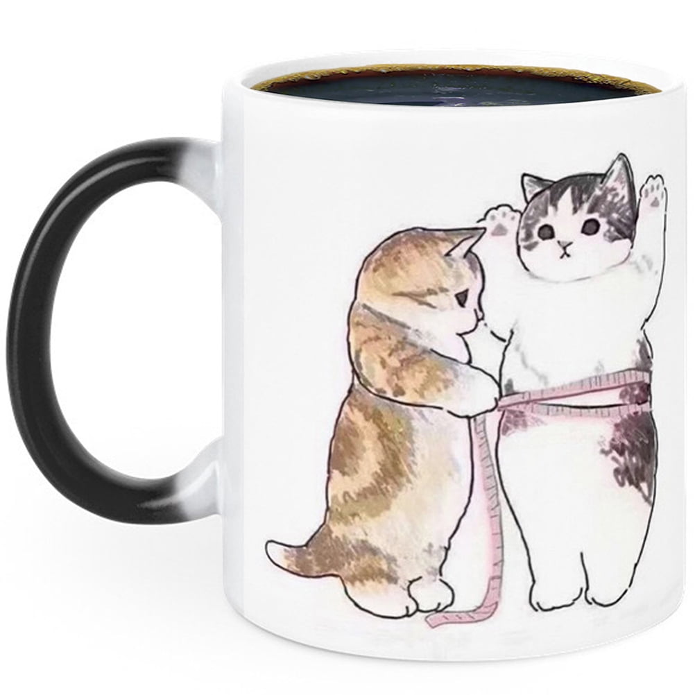 2 Count Color Changing Mug Ceramic Mug Ceramic Cappuccino Cup Latte Art ...
