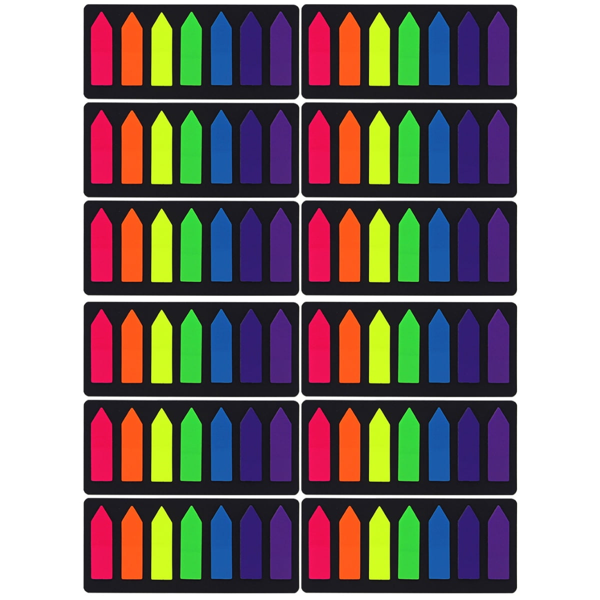 2 Count Colorful Label Tag Neon Notes Pop up Dispenser Flash Cards ...