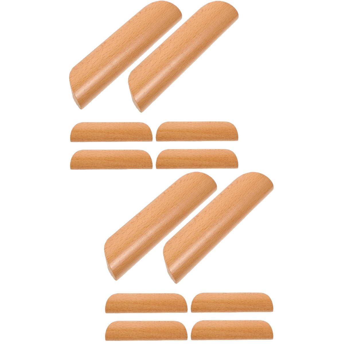 2 Count Concealed Tabs Pulls Solid Wood Handle Easy to Grip Smooth ...