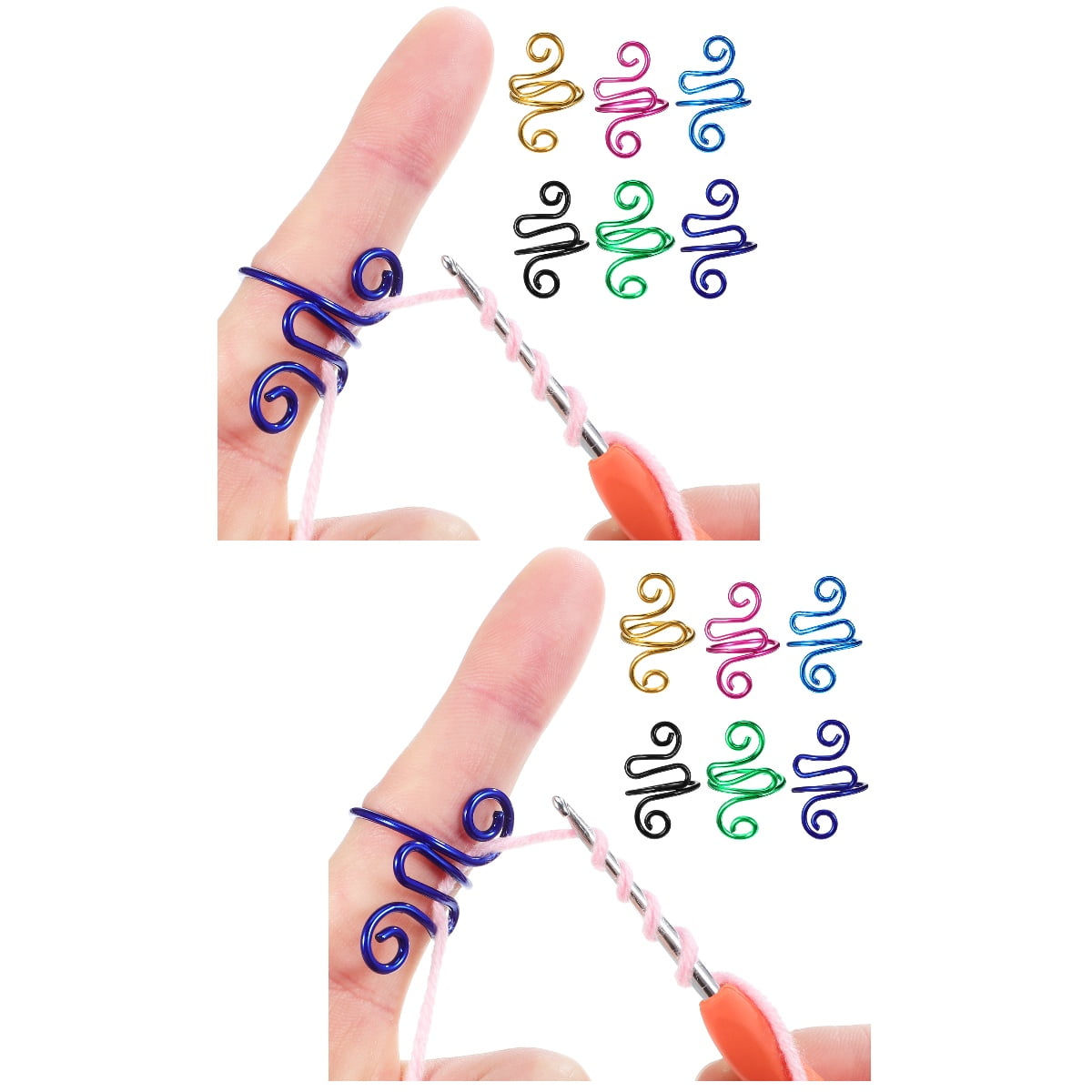 2 Count Crochet Ring Tension Rings for Crocheting Adjustable Bulb Pins ...