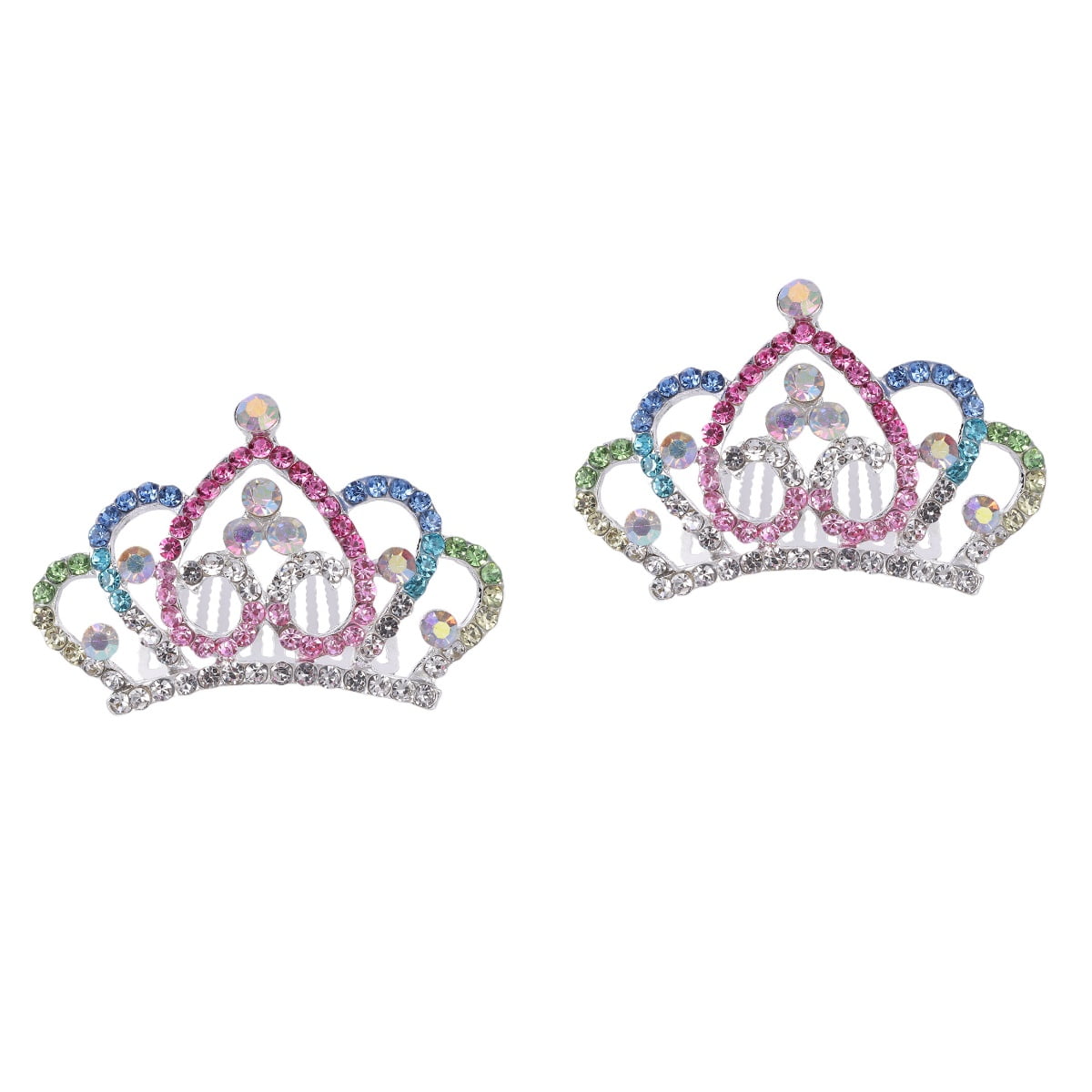 2 Count Crown for Girls Popular Headpiece Decoration Glittering Jewelry ...