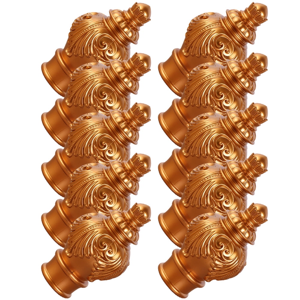 2 Count Curtain Rod Plug Finials for Rods Extra Pole White Net Curtains ...