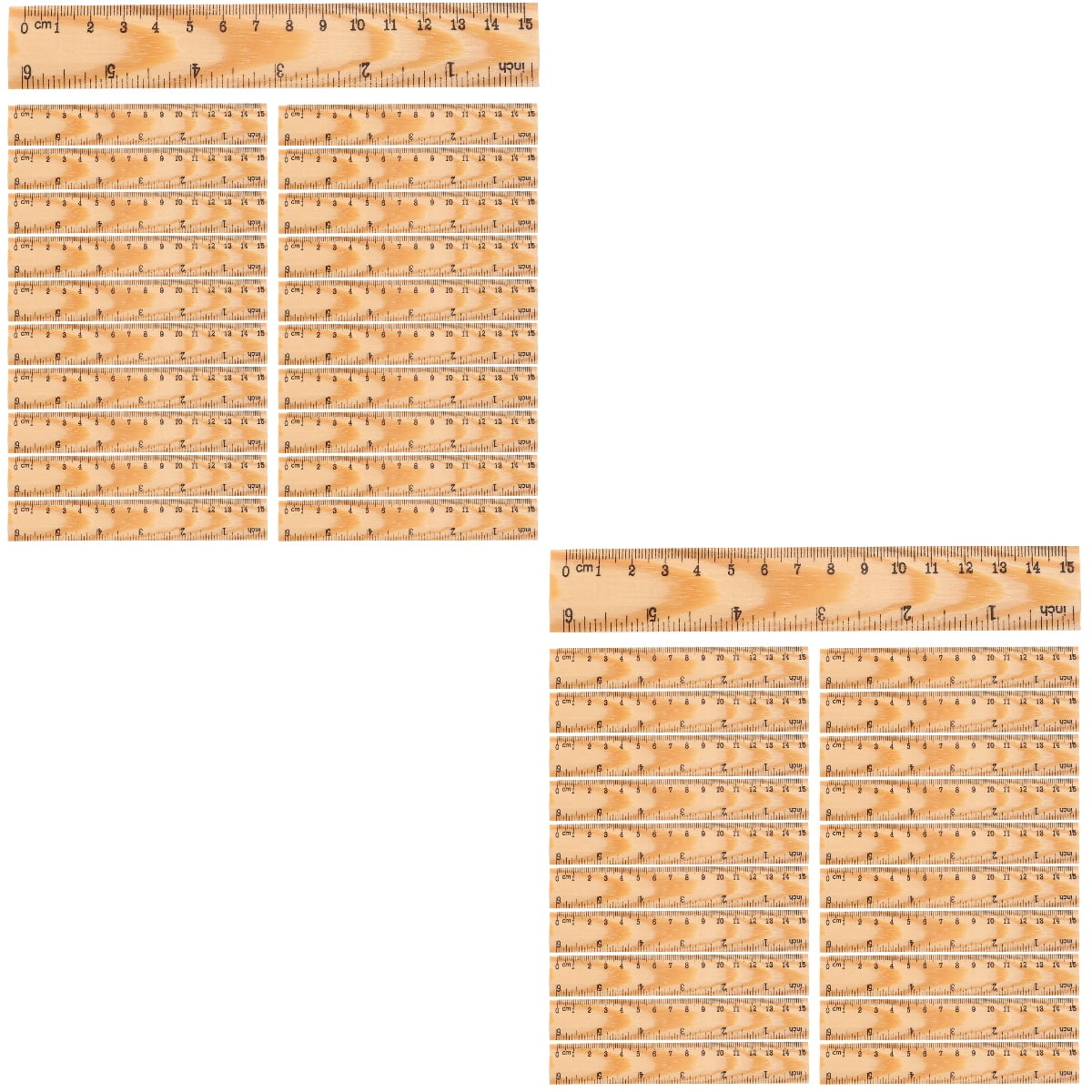 2 Count Decor Large Model Wooden Ruler Accurate Scale Office - Walmart.com