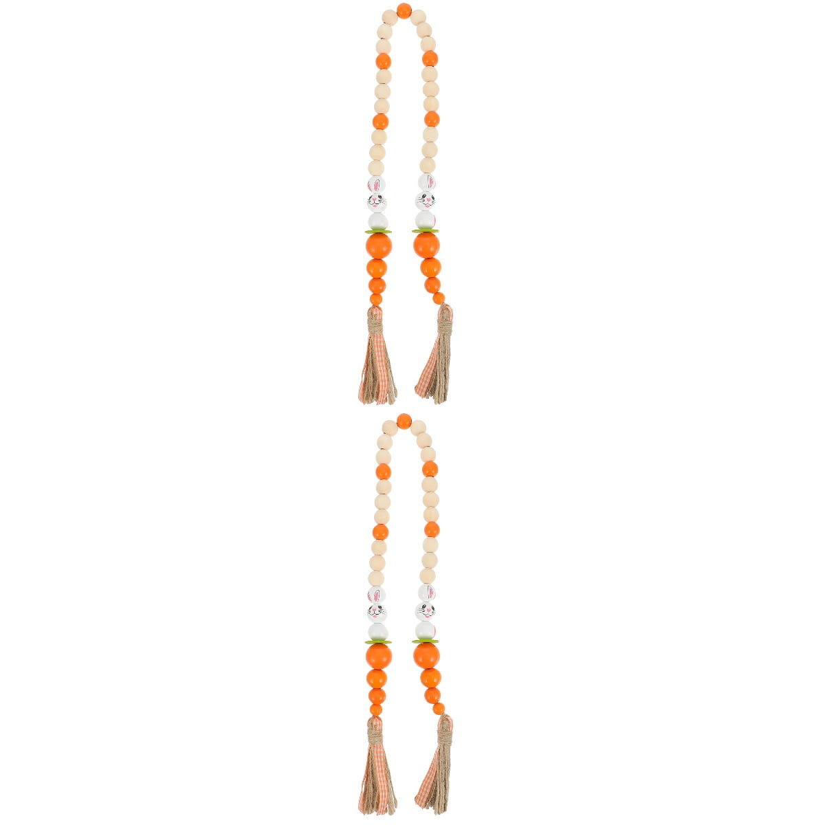 2 Count Decor Rabbit Wooden Bead String Great Home Idea - Walmart.com