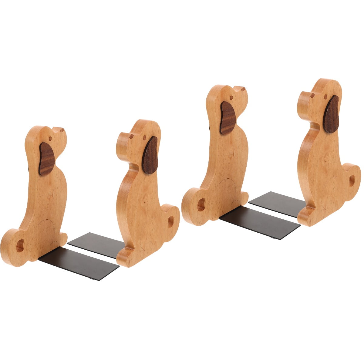 2 Count Decorative Book End Bookend Wooden Library Study Bookends ...