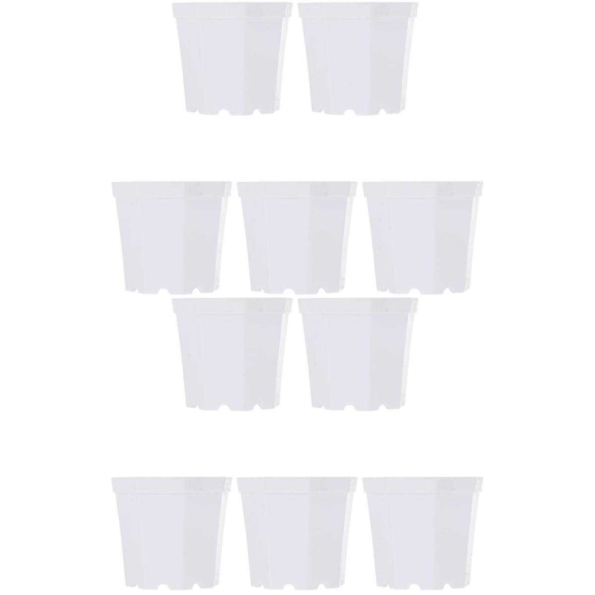 2 Count Decorative Plastic Octagonal Flower Pot Planter Moon White ...