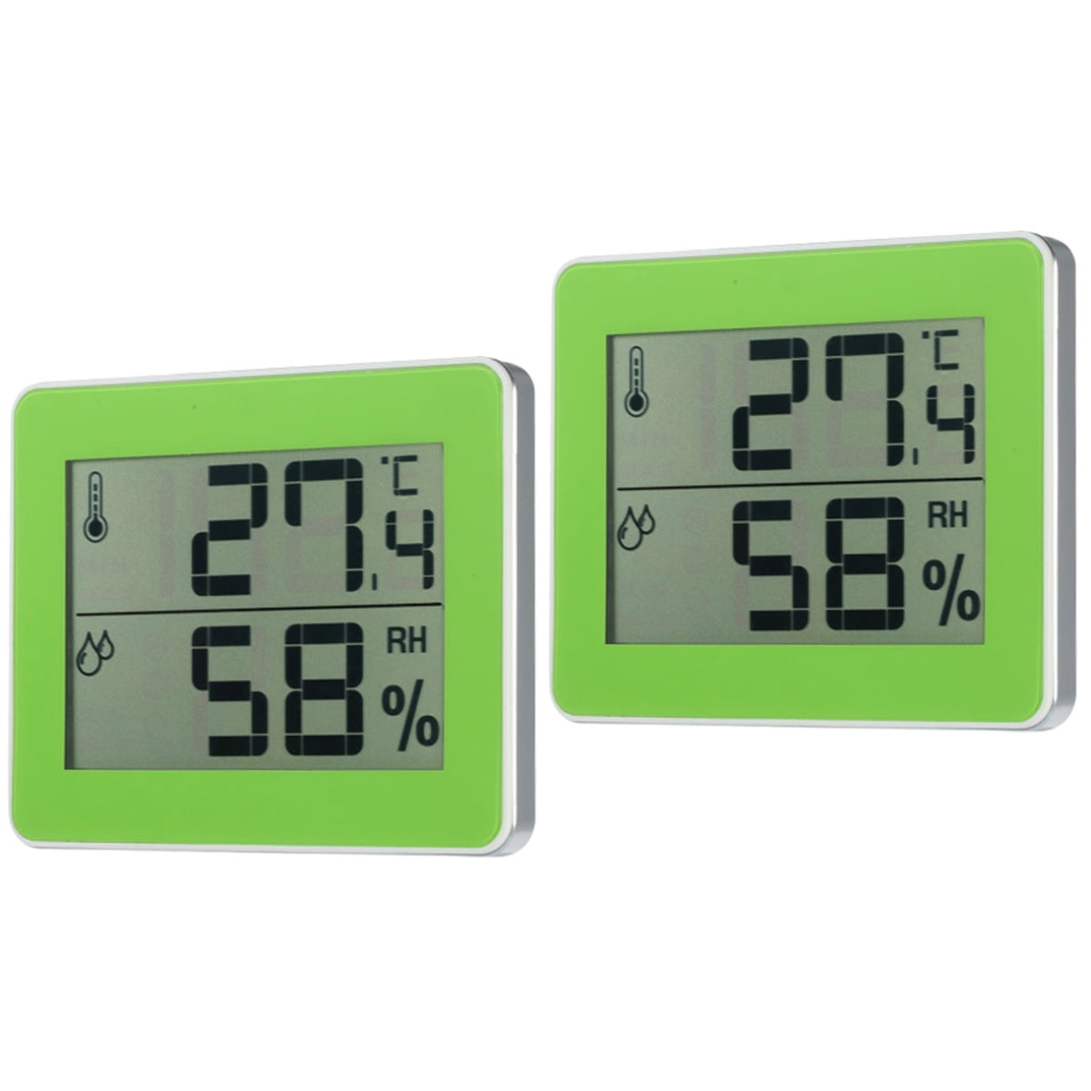 2 Count Digital Mini Indoor Temperature and Humidity Gauge Meter ...