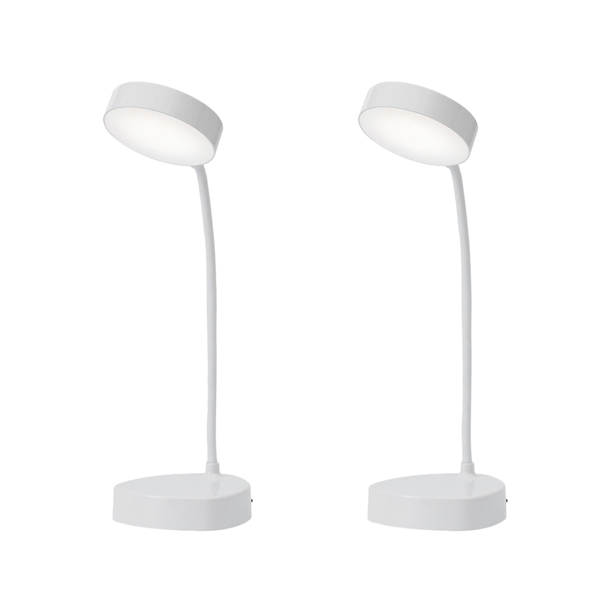 2 Count Dimmable Reading Lamp Gooseneck Desk Night Light Nightlight ...
