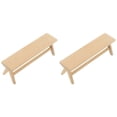 2 Count Doll House Mini Bench Model Table and Chair Furniture Ornaments ...