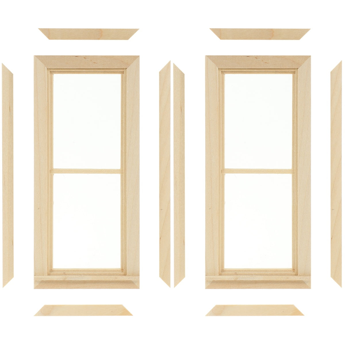 2 Count Dollhouse Window Accessory Furnishings Mini Furniture Miniature ...