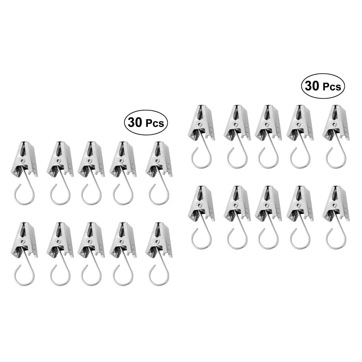 2 Count Door Hangers Track Curtain Clamps Clips Heavy Duty Hooks ...