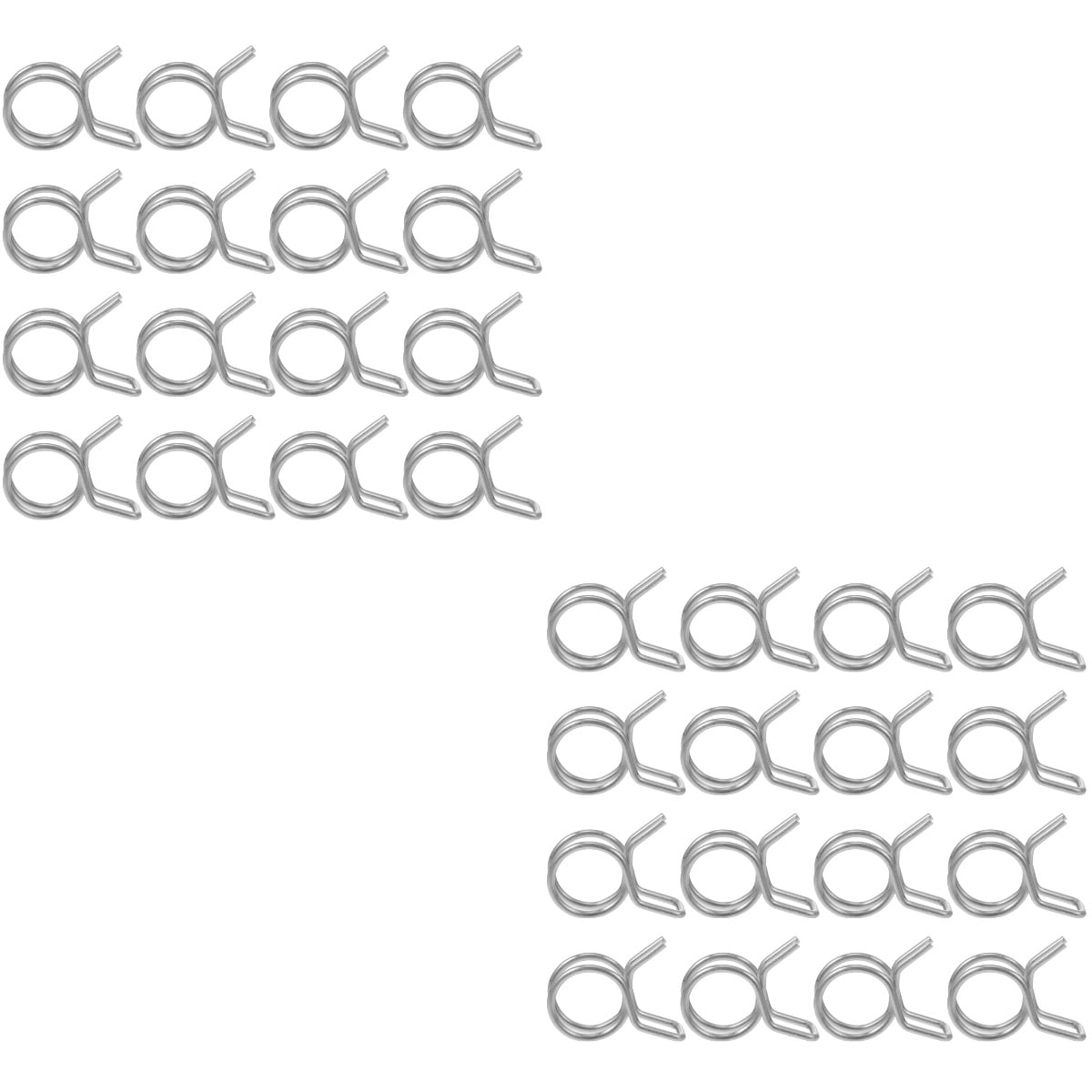 2 Count Double Hose Clamps Irrigation Water Radiator Silver - Walmart.com