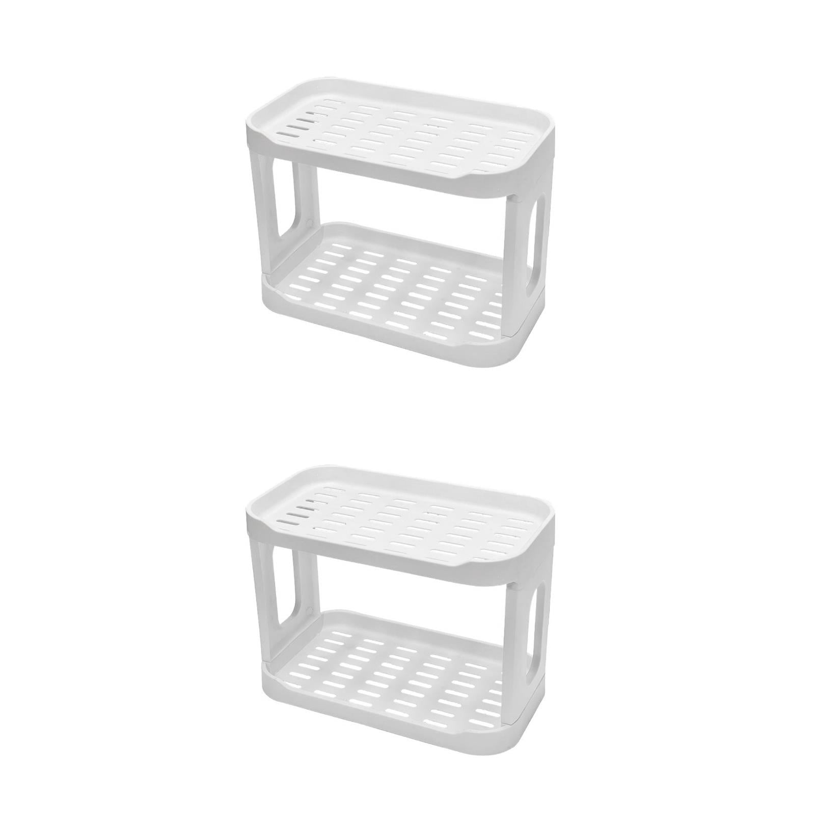 2 Count Double Storage Rack Bathroom Travel Office - Walmart.com