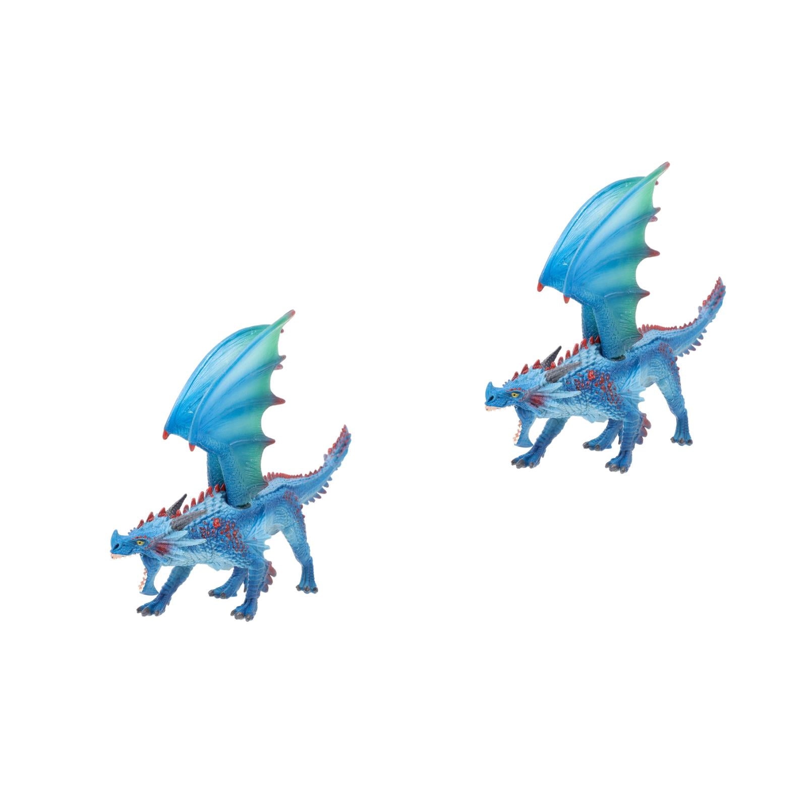 2 Count Dragon Model Solid Figure Ornament Child's Toy Collection ...