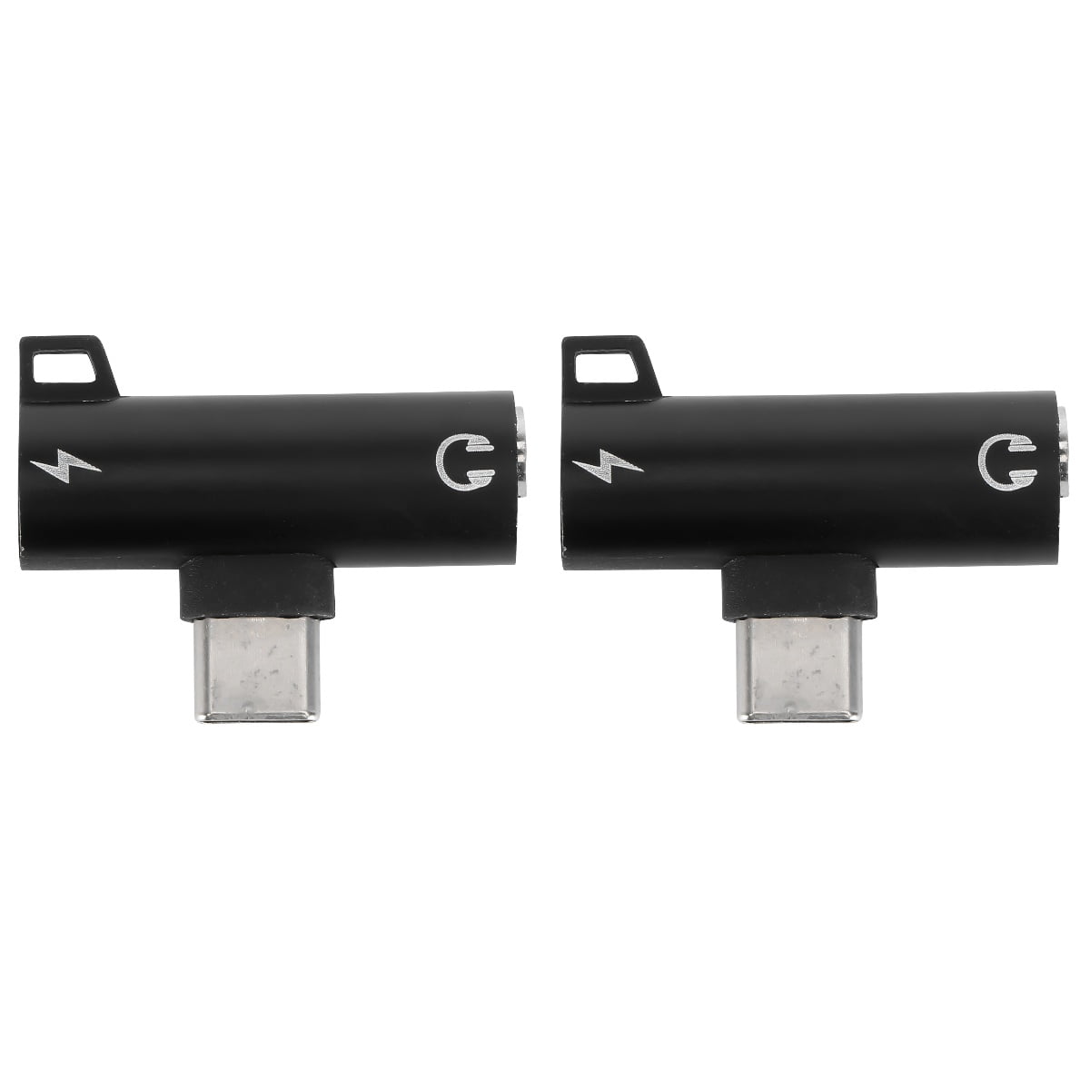 2 Count Earphone Charging Converter Jack Adapter Charger USB to Aux ...