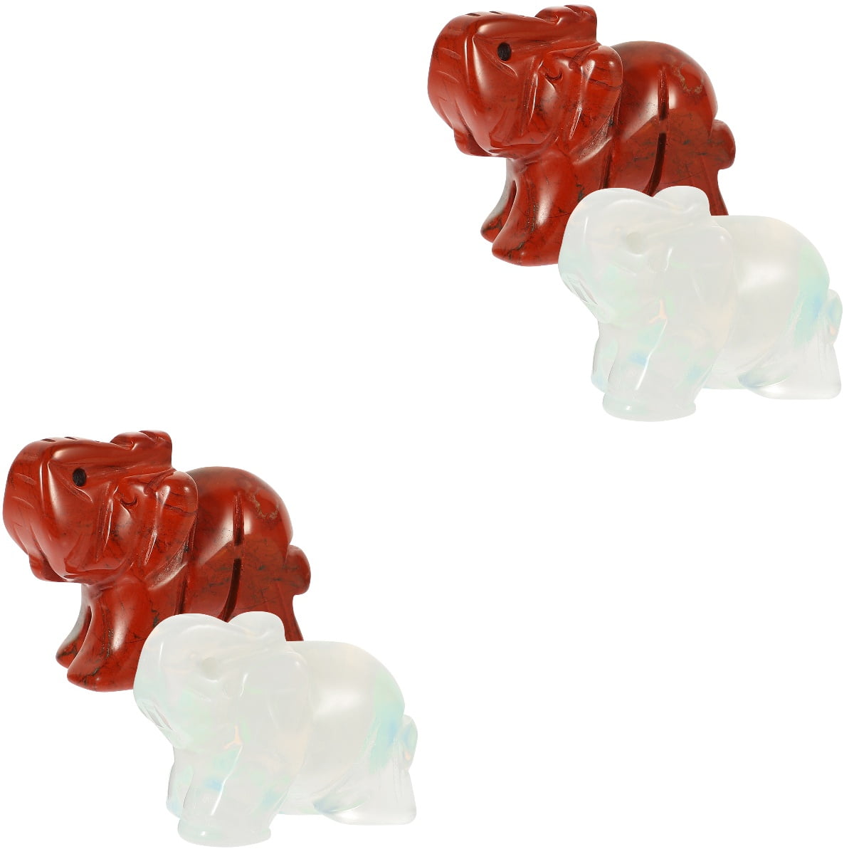 2 Count Elephant Decorative Ornaments Elephants Crystals Home Animal ...