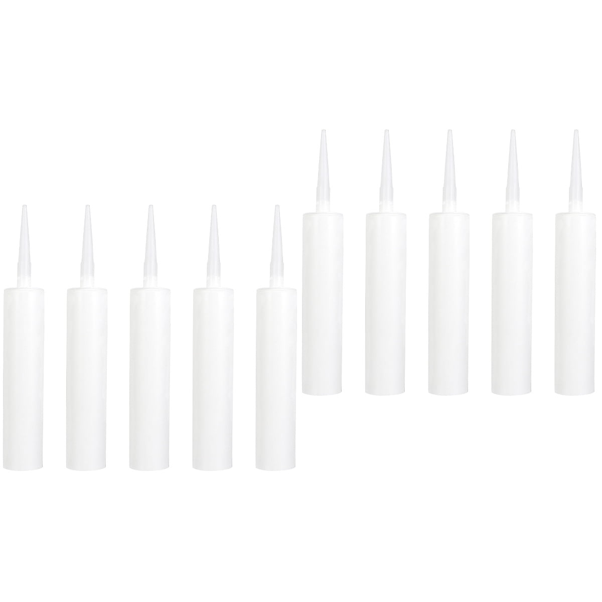 2 Count Empty Caulk Tubes Glass Glue Reusable Caulking Bathtub White ...