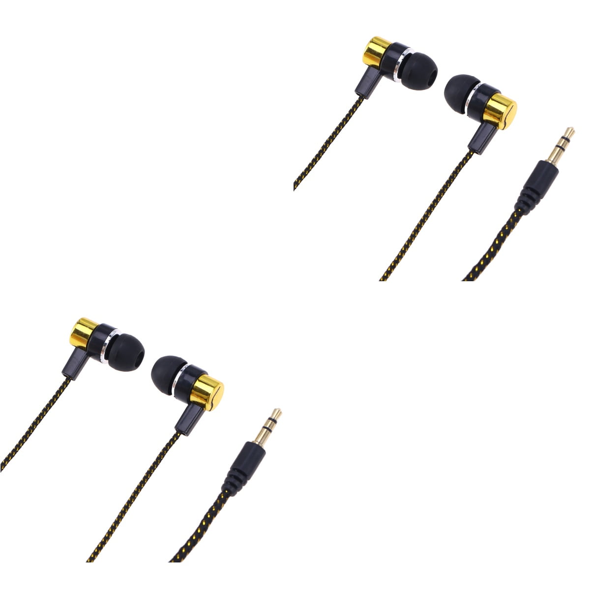 FONDOTIN Copper Metal Earphones in , 2-Pack Wired Headphones for Men ...