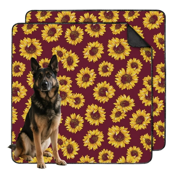 2-Count Extra Large Floral Training Mats, Washable Reusable Dog Potty ...