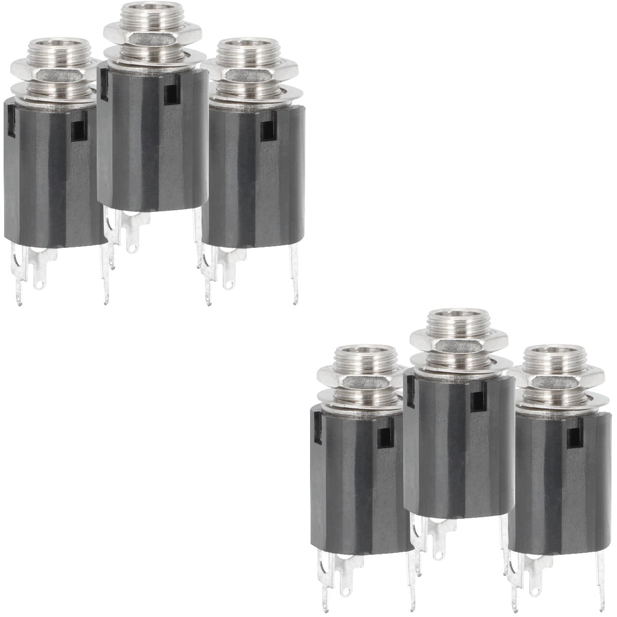 2 Count Female Stereo Panel Mount Jack Coax Guitar - Walmart.com