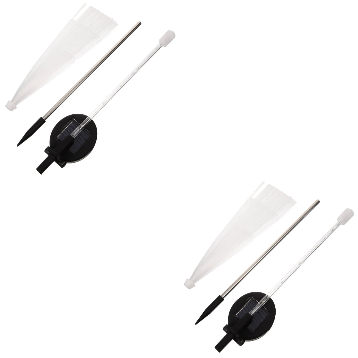 2 Count Fiber Optic Lights Tent Patch Indicator Solar Outdoor Cube Loom ...