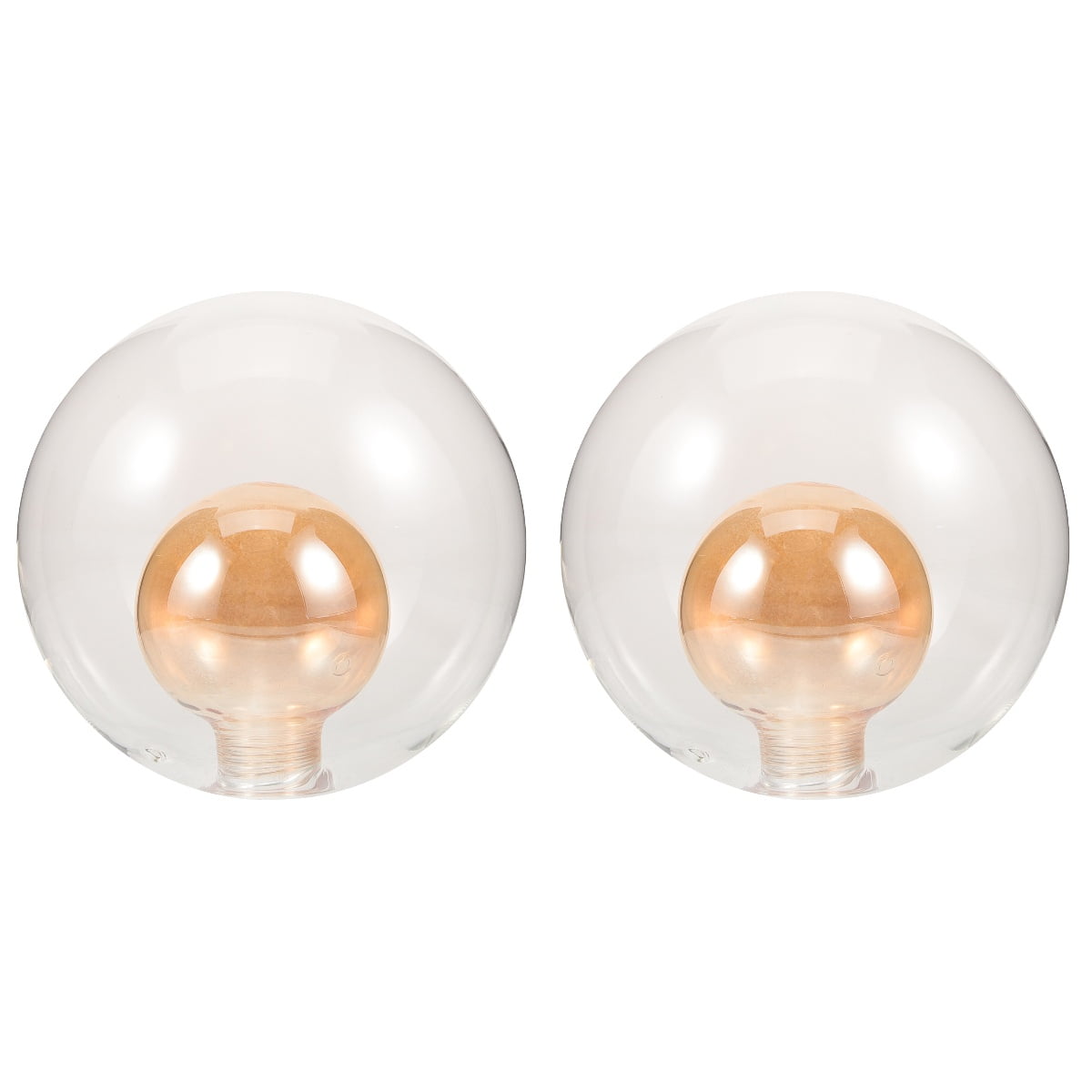 2 Count Flat Spherical Glass Lampshade Lighting for Living Room ...