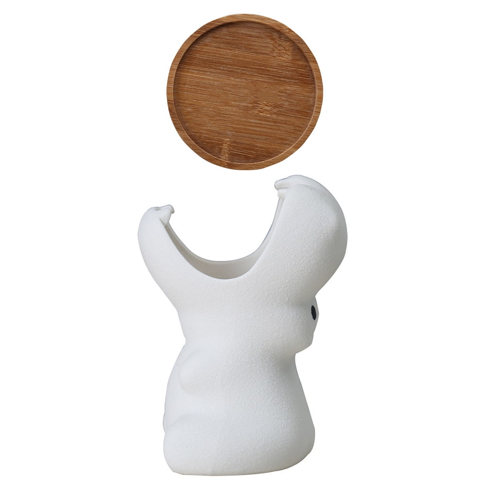 Hytrove Ceramic Flowerpot for Living Room Windowsill Decoration 4Pcs 3 ...