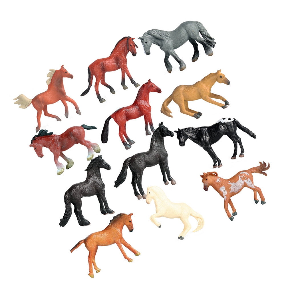 2 Count Foal Model Simulated Horse Models Early Educational Toys ...