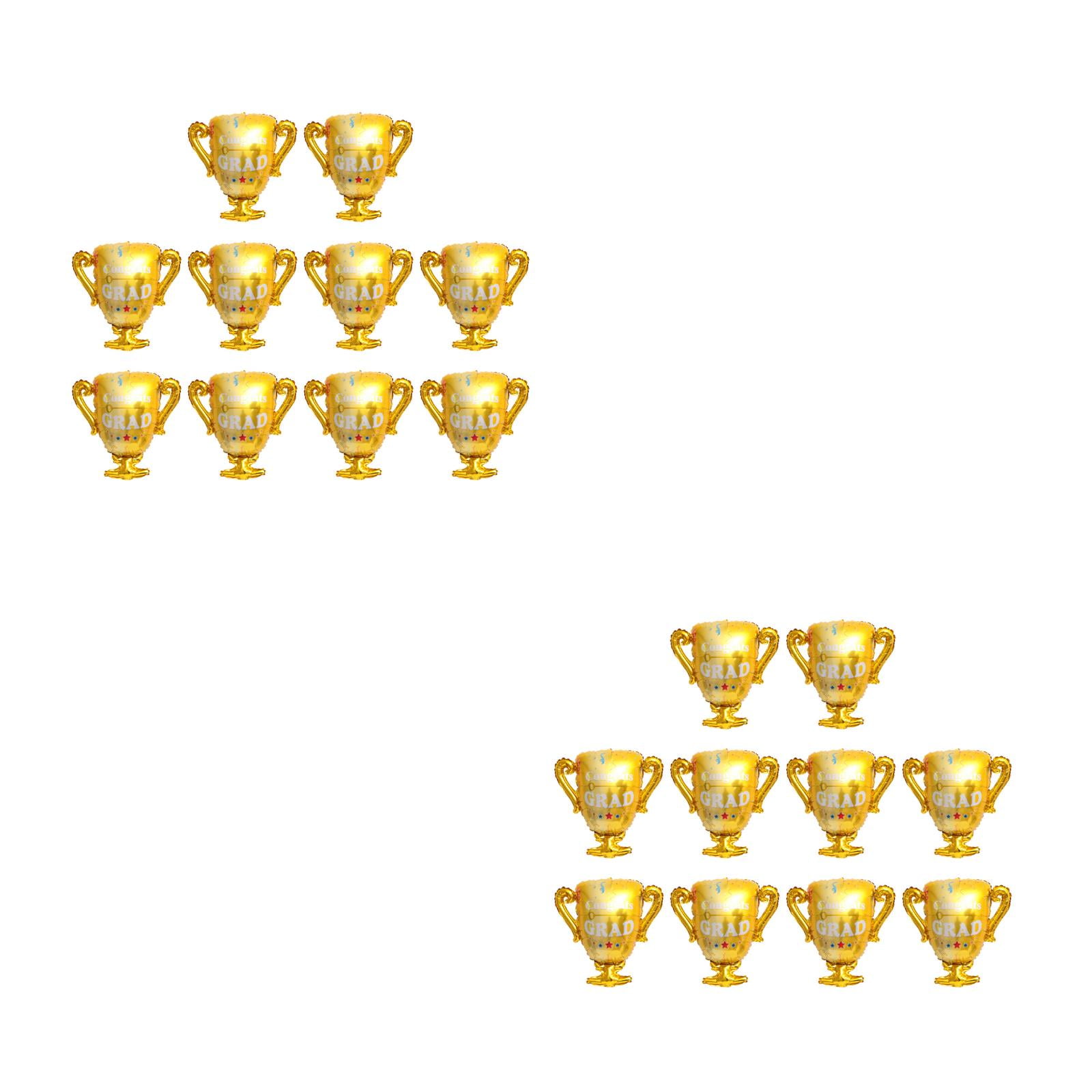 2 Count Foil Prom Grad Balloons Trophy Graduation Deflation - Walmart.com