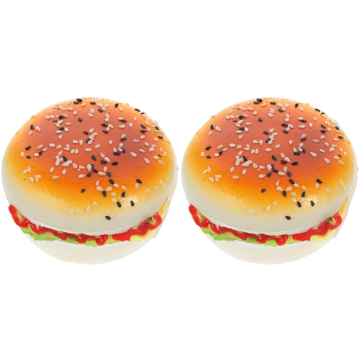 2 Count Food Prop Simulated Hamburger Model Photo Props Child 9.9X9.9CM ...